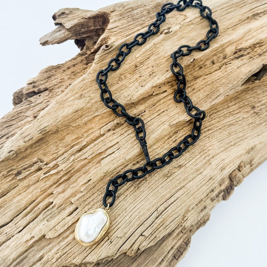 Pearl Nugget on Cable Chain – Virtue Jewelry Design