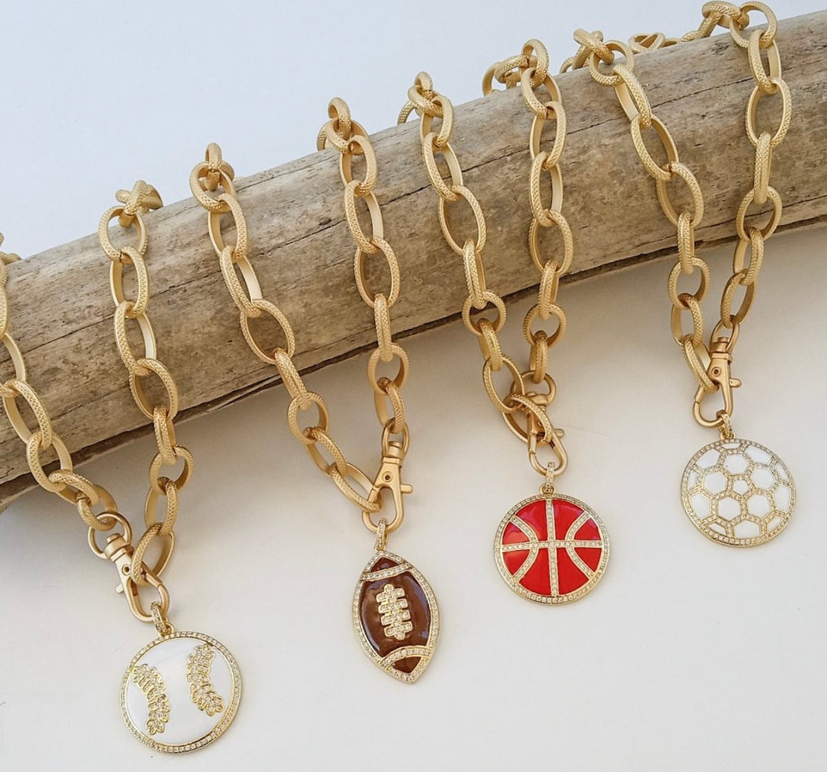 Soccer Ball on Etched Chain – Virtue Jewelry Design