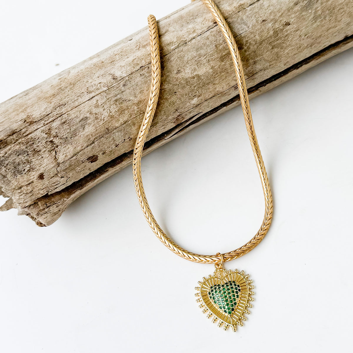 Studded Sacred Heart on Python – Virtue Jewelry Design