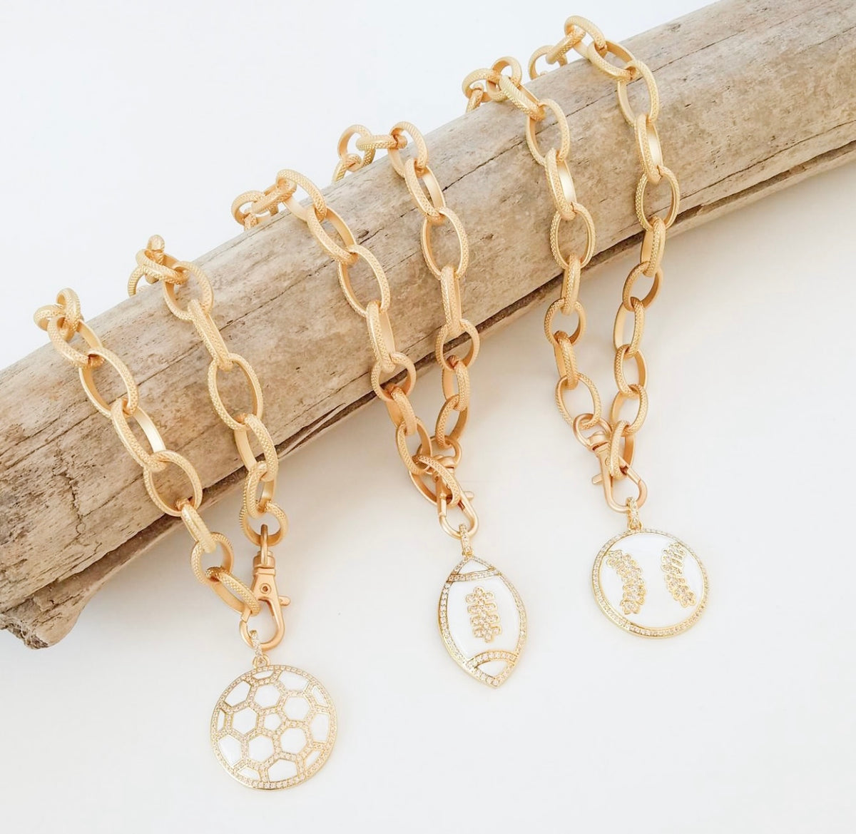 Soccer Ball on Etched Chain – Virtue Jewelry Design