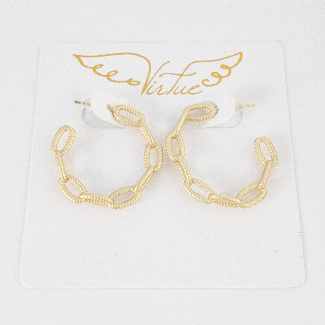 Medium Chain Link Hoops – Virtue Jewelry Design
